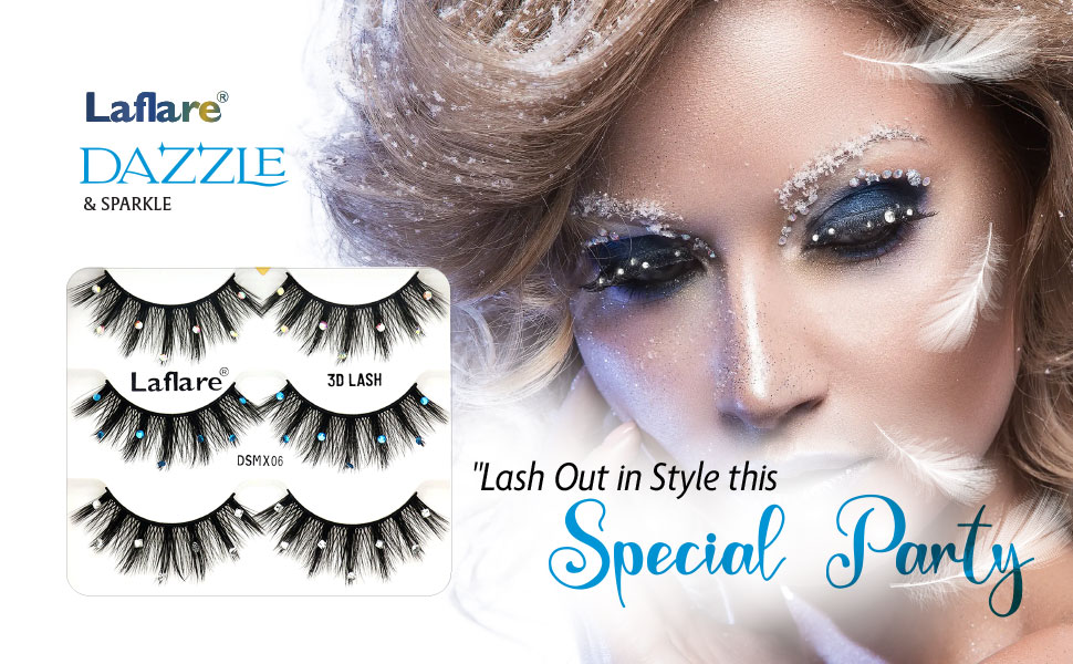 DAZZLE & SPARKLE-RHINESTONE EYELASH – Laflare
