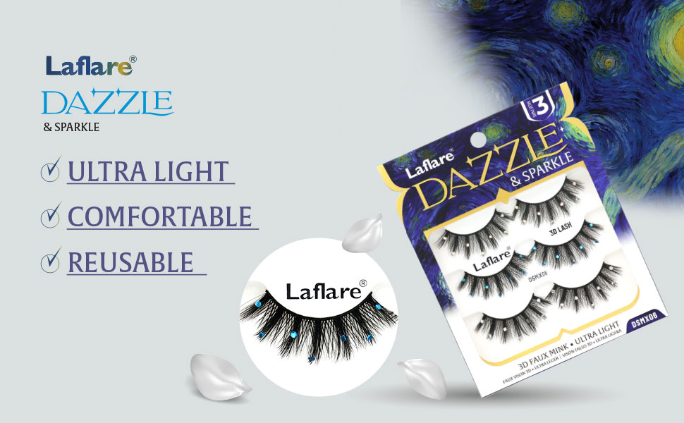 DAZZLE & SPARKLE-RHINESTONE EYELASH – Laflare
